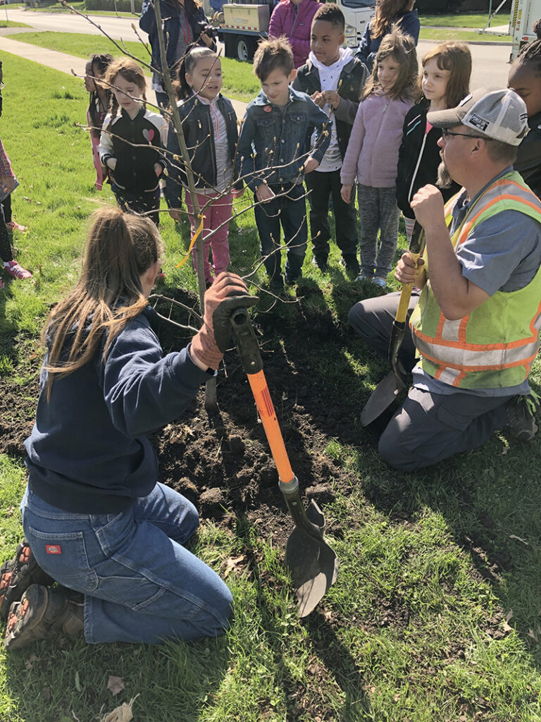 Tree plantings help school children celebrate Arbor Day - HF Chronicle